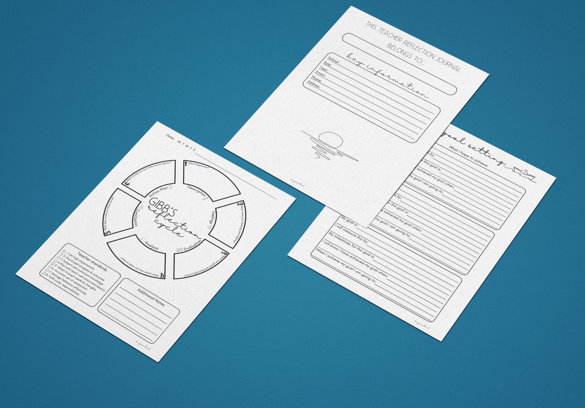 Teacher Self-reflection Journal | Teacher Standards Evidence Collection ...