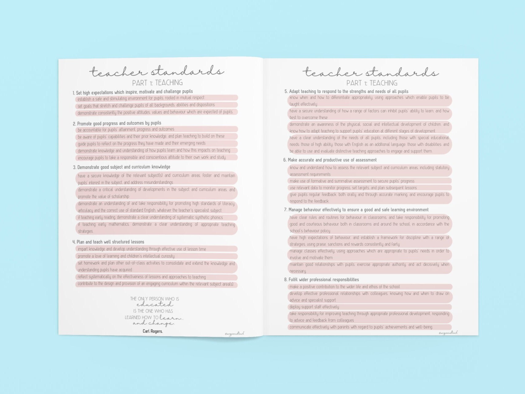 Teacher Professional Development Log | Undated CPD Record | Staff ...