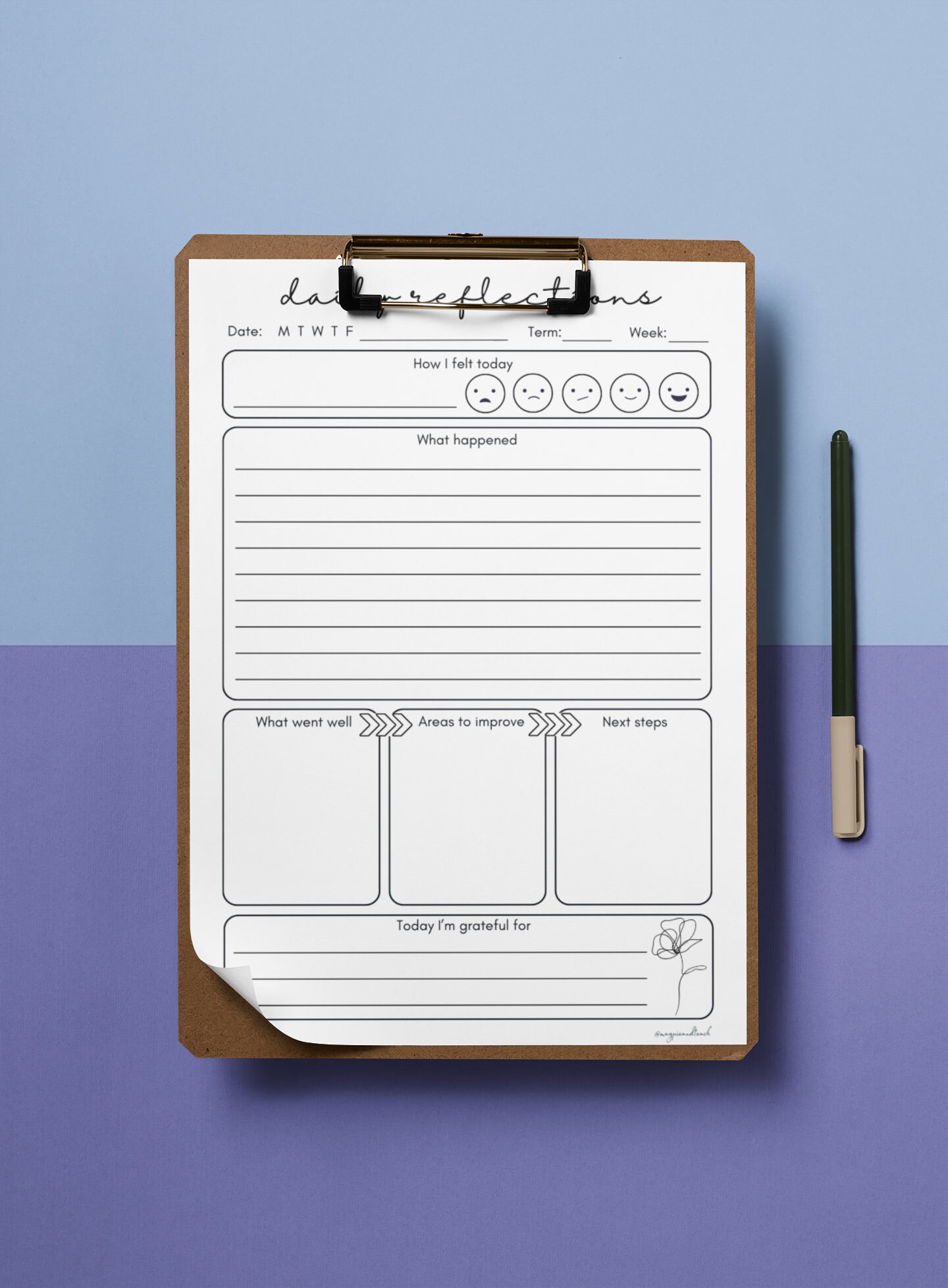 Teacher Self-reflection Journal | Teacher Standards Evidence Collection ...