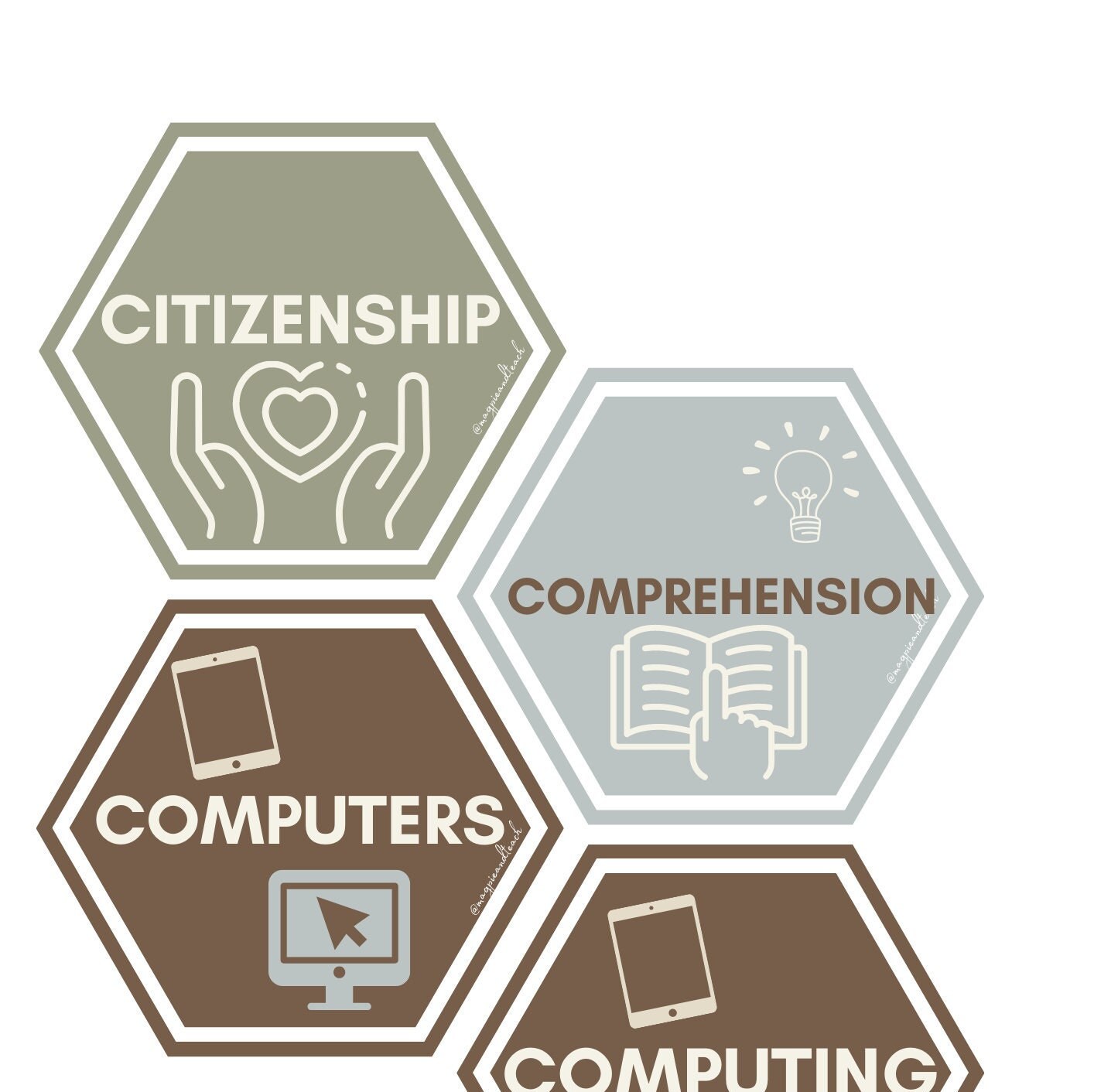 KS2 Visual Timetable Hexagon Style All Subjects for Classroom Use - Etsy