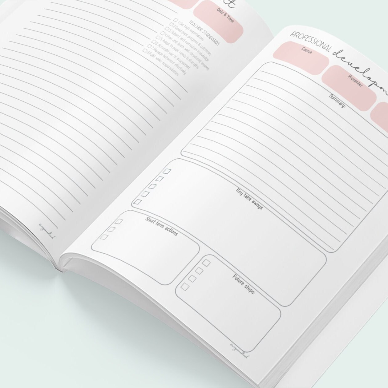 Teacher Professional Development Log | Undated CPD Record | Staff ...