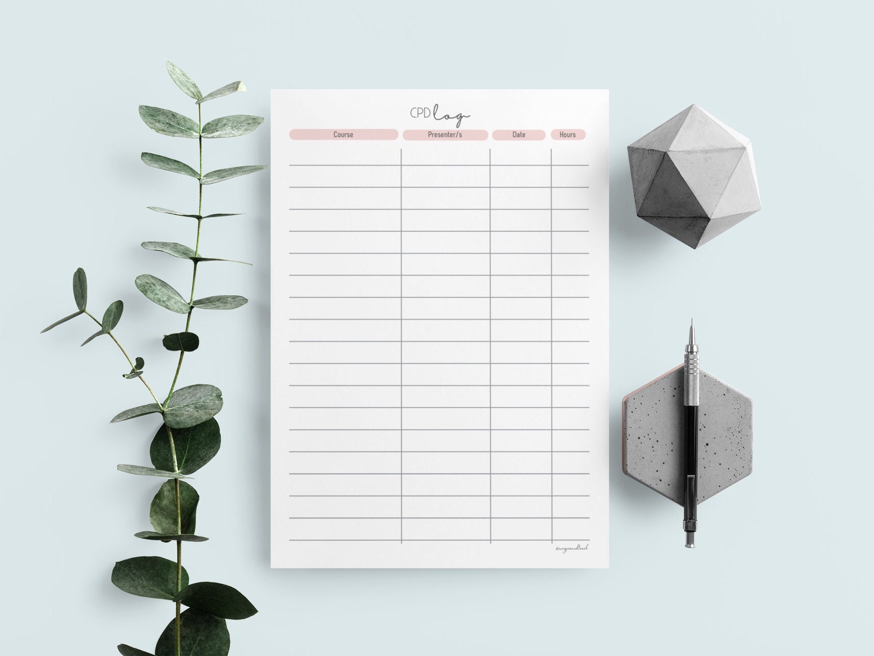 Teacher Professional Development Log | Undated CPD Record | Staff ...