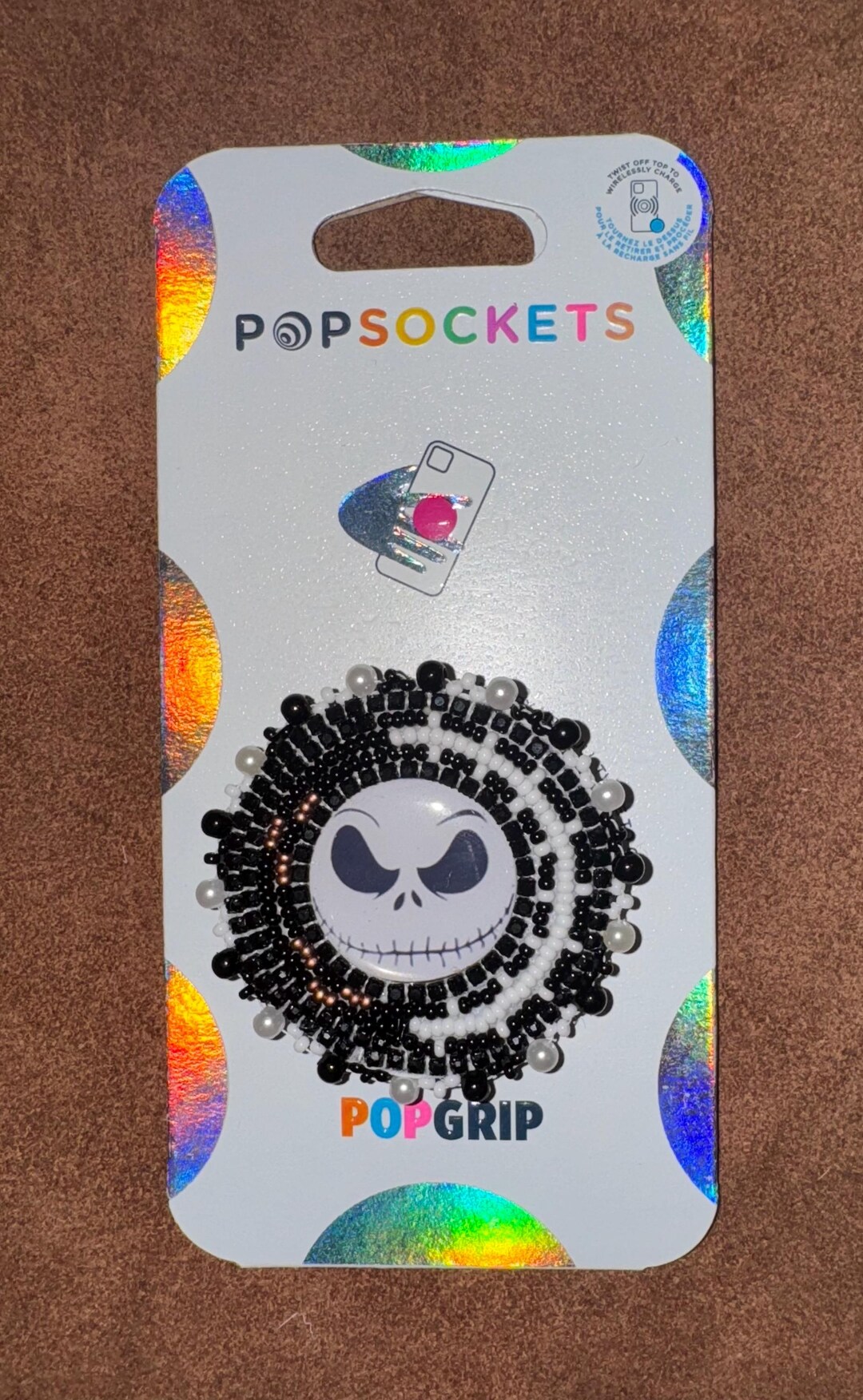 Beaded Pop Socket. Jack Skellington. Native Made. - Etsy