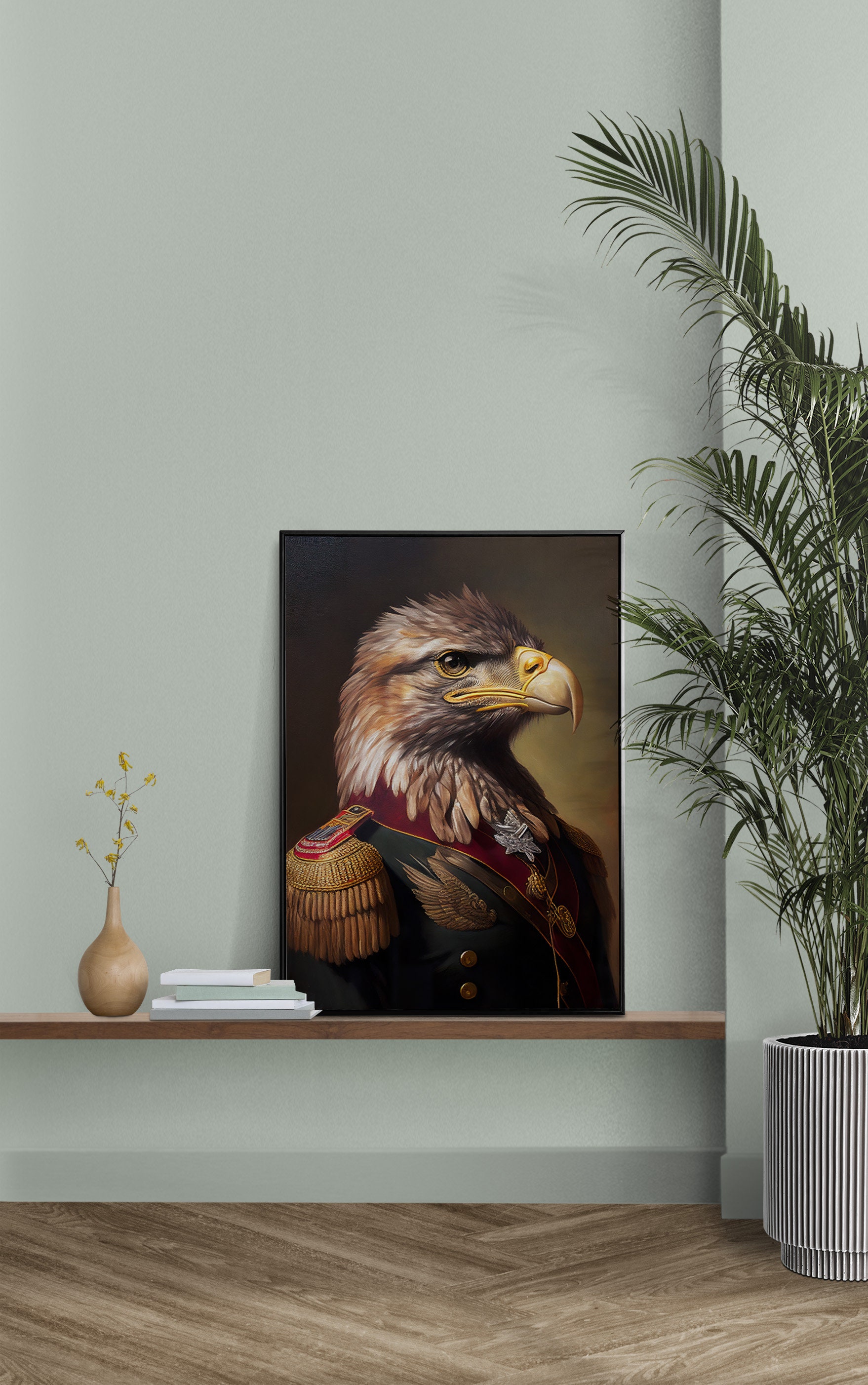 Portrait of an Eagle Military Uniform, Wall Decoration Animals, Poster ...