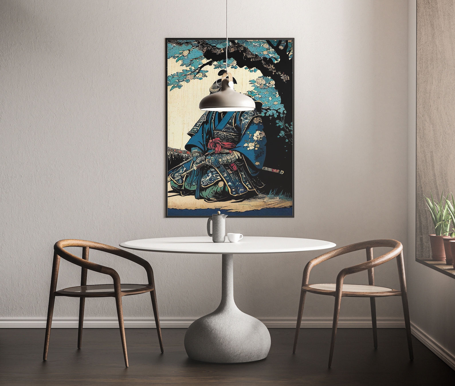 Samurai Wall Poster, Japanese Art Style Illustration, Ukiyo-e Wall ...
