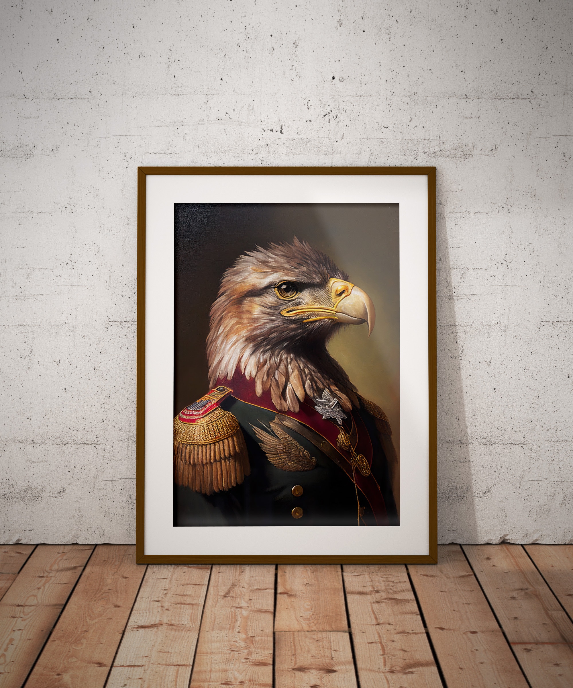 Portrait of an Eagle Military Uniform, Wall Decoration Animals, Poster ...