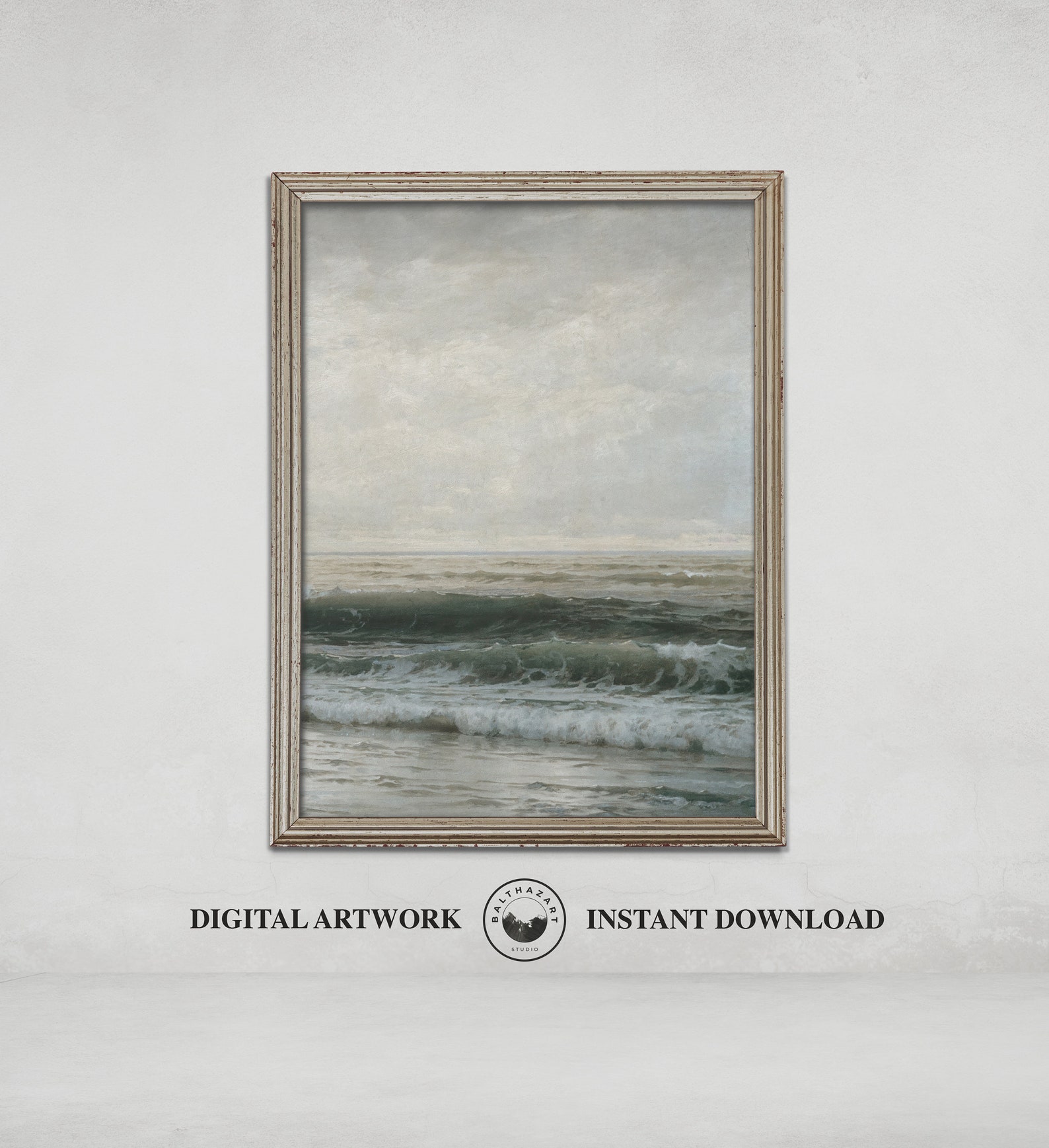 Printable Oil Paintings: Coastal Landscape, Vintage Seascape Print ...