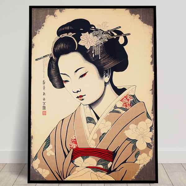 Geisha Wall Art - Etsy