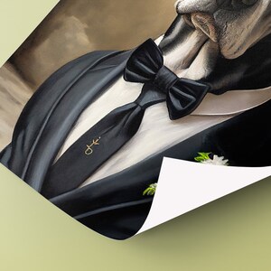 Portrait of a Great Dane in a Tuxedo, Animal Wall Decor, Tuxedo Great ...