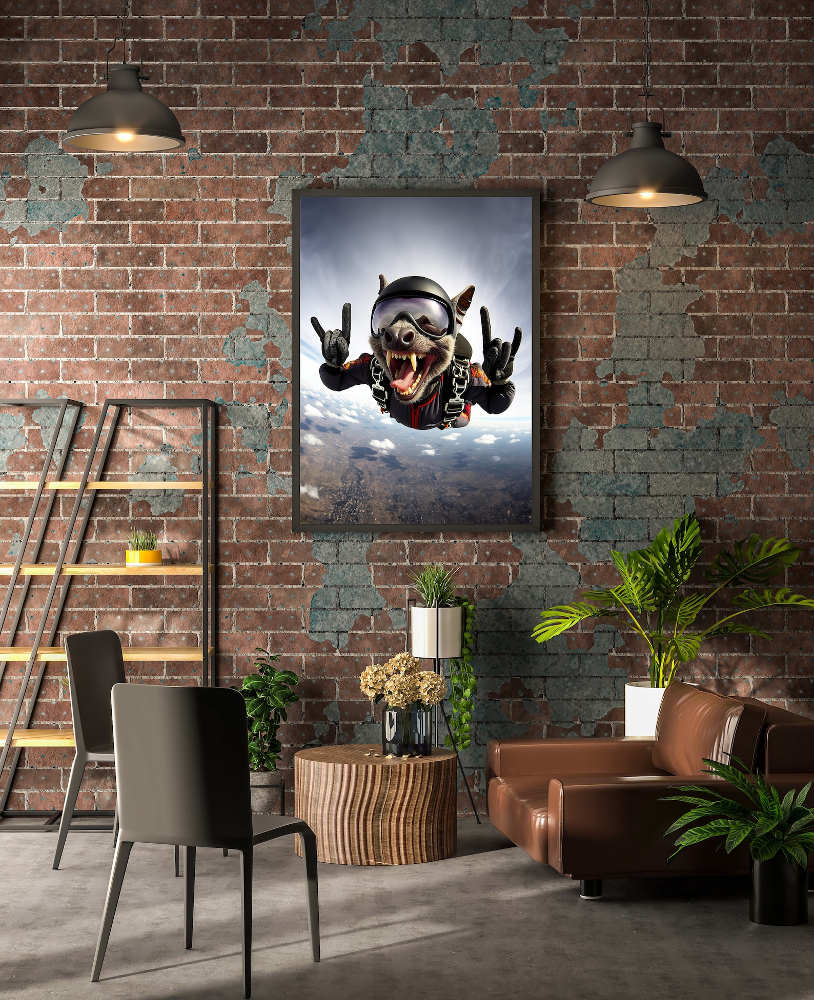 Photograph of a Skydiving Bat in Free Fall, Epic Wall Art, Animal Print ...