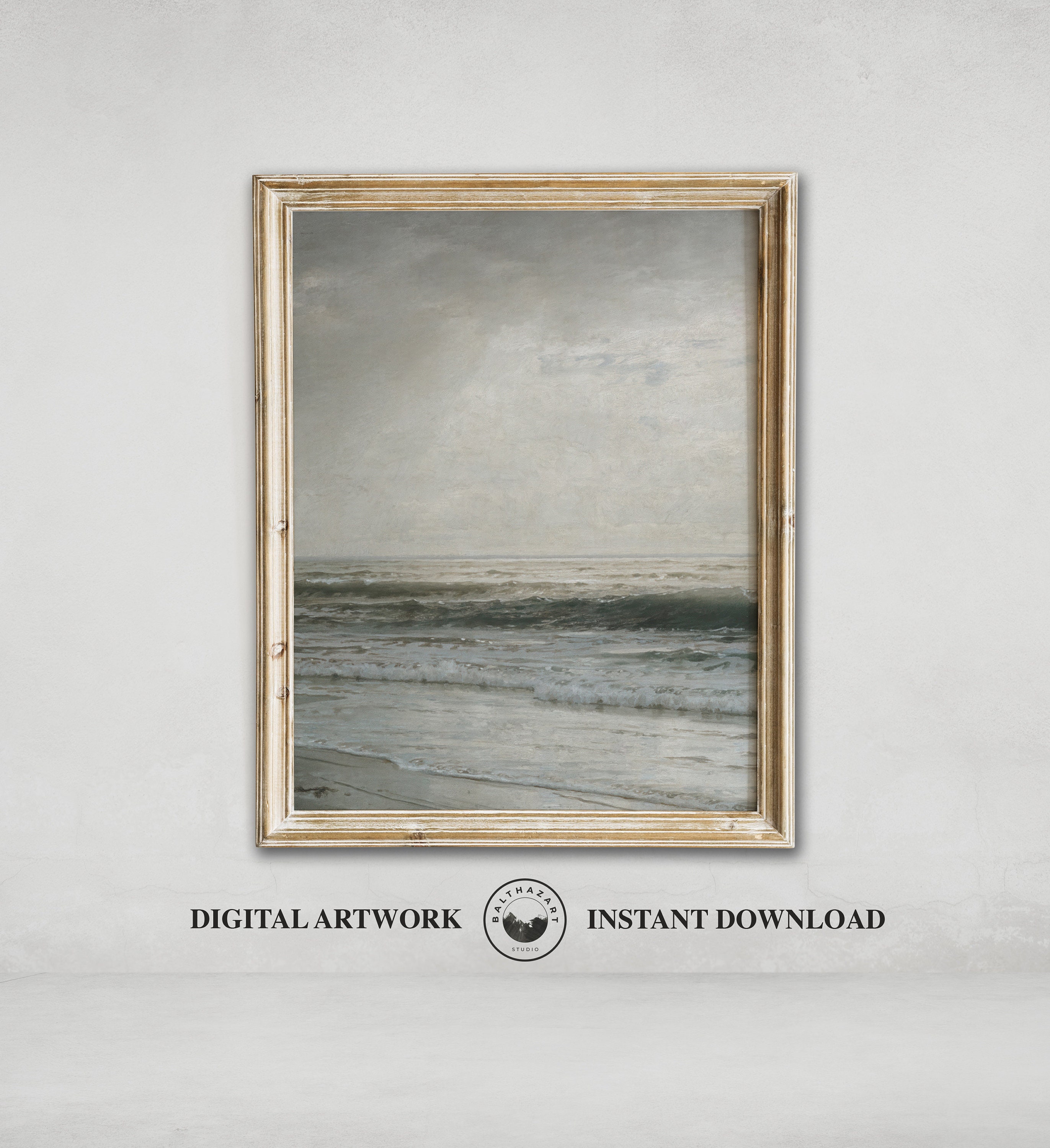 Printable Oil Paintings: Coastal Landscape, Vintage Seascape Print ...