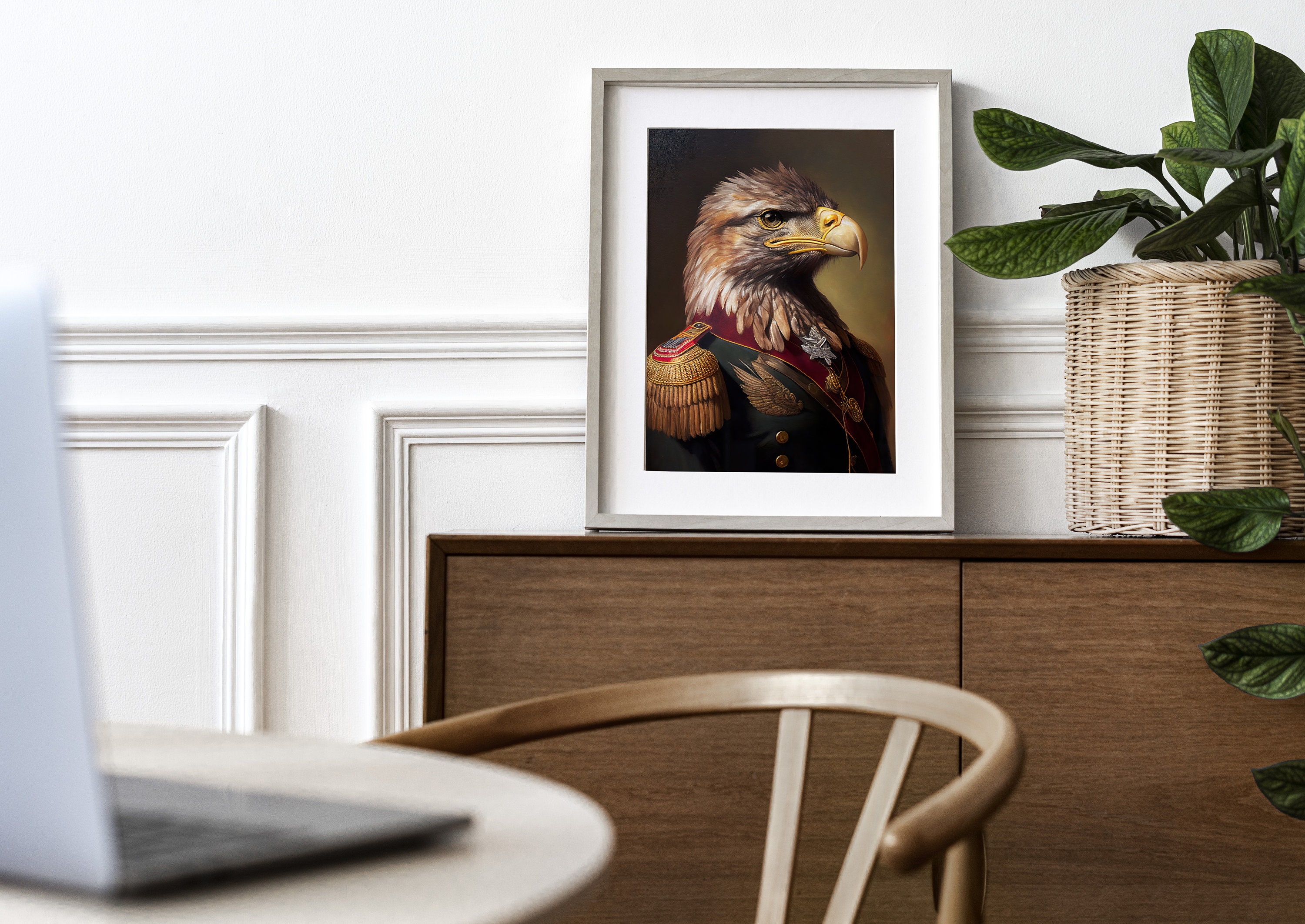 Portrait of an Eagle Military Uniform, Wall Decoration Animals, Poster ...