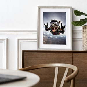 Photograph of a Skydiving Bat in Free Fall, Epic Wall Art, Animal Print ...