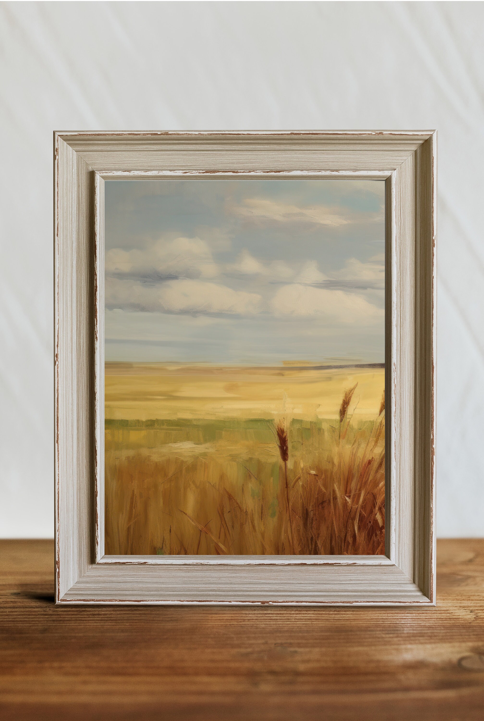 Triptych of Printable Oil Paintings: Wheat Fields Landscape - Etsy