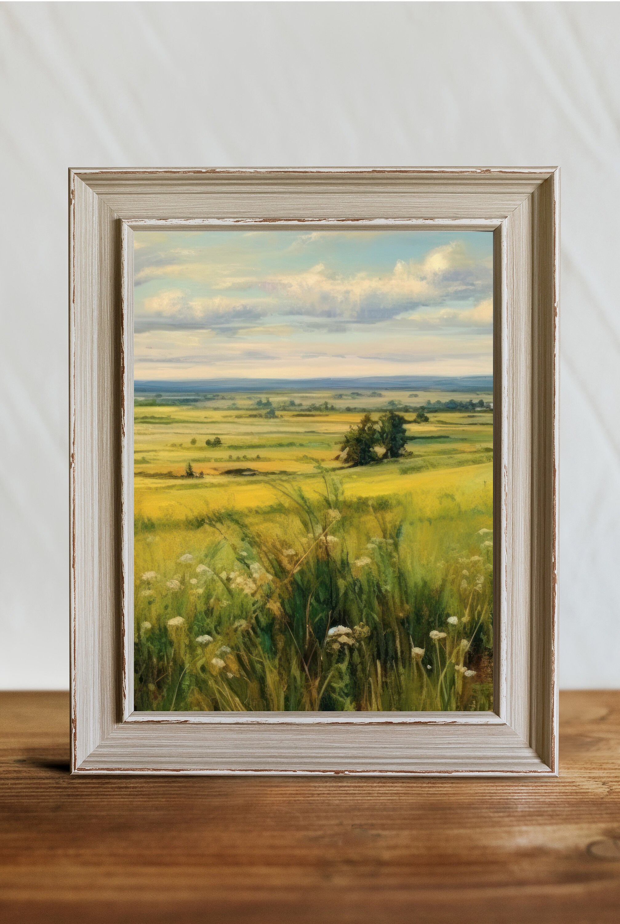 Triptych of Printable Oil Paintings: Meadows Landscape - Etsy