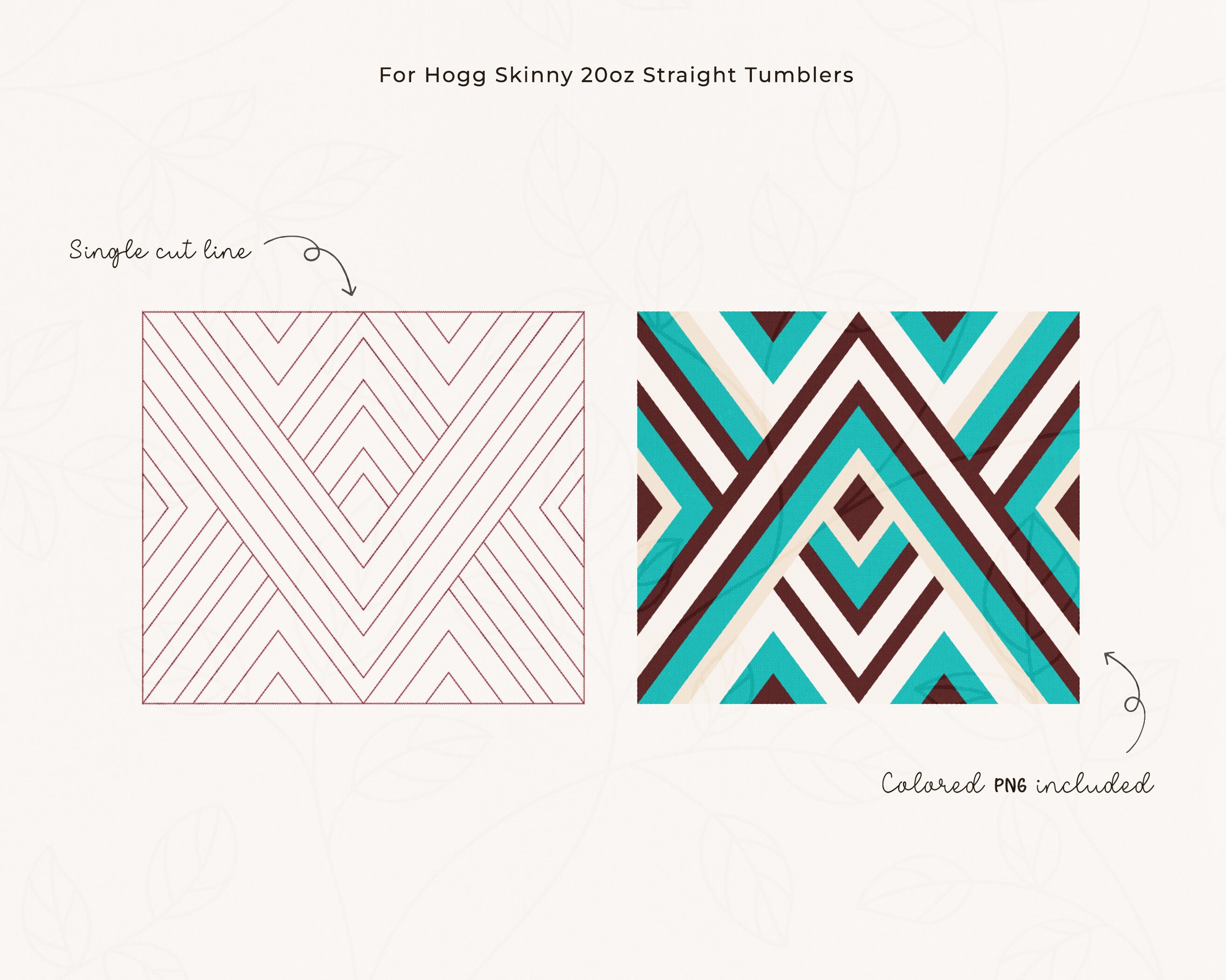 Diamond V Tumbler Template SVG DXF PNG for Hogg 20oz - Etsy