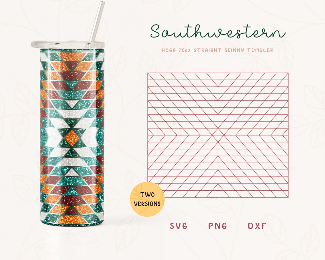 Southwestern Tumbler Template SVG for Hogg 20oz Straight - Etsy