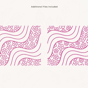 Groovy Daisy Split Template SVG for Hogg 20oz Straight Skinny Tumbler ...