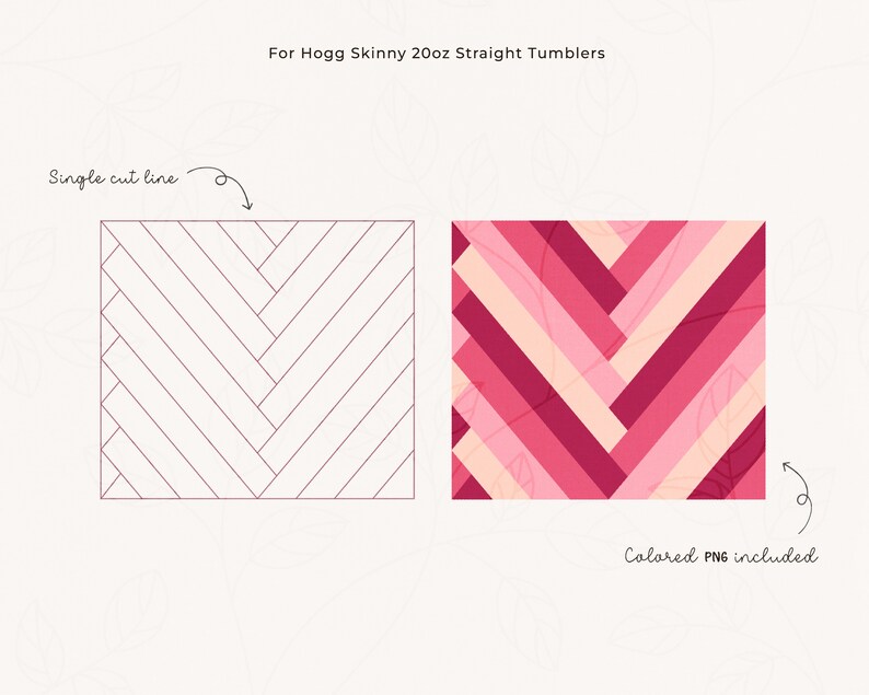 V Split Herringbone Tumbler Template SVG DXF for Hogg 20oz - Etsy