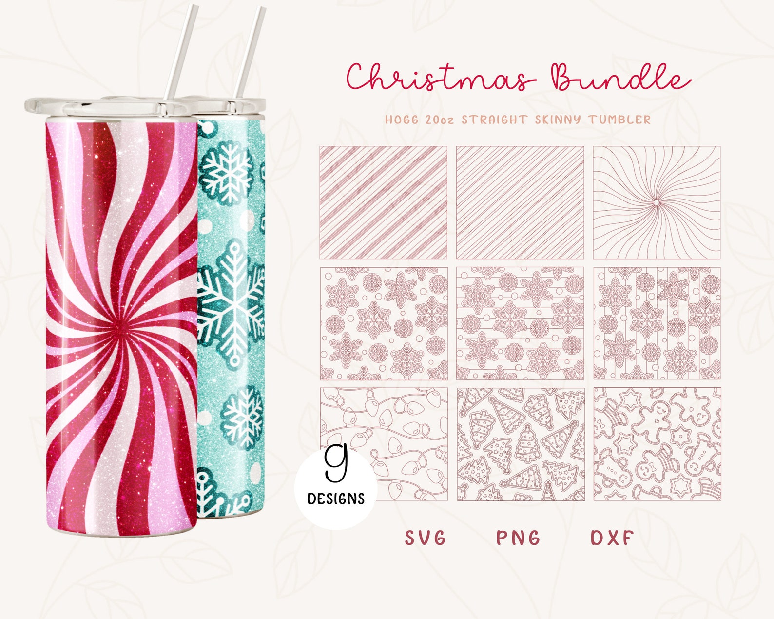 Christmas Burst BUNDLE Templates SVG for Skinny Straight Hogg - Etsy