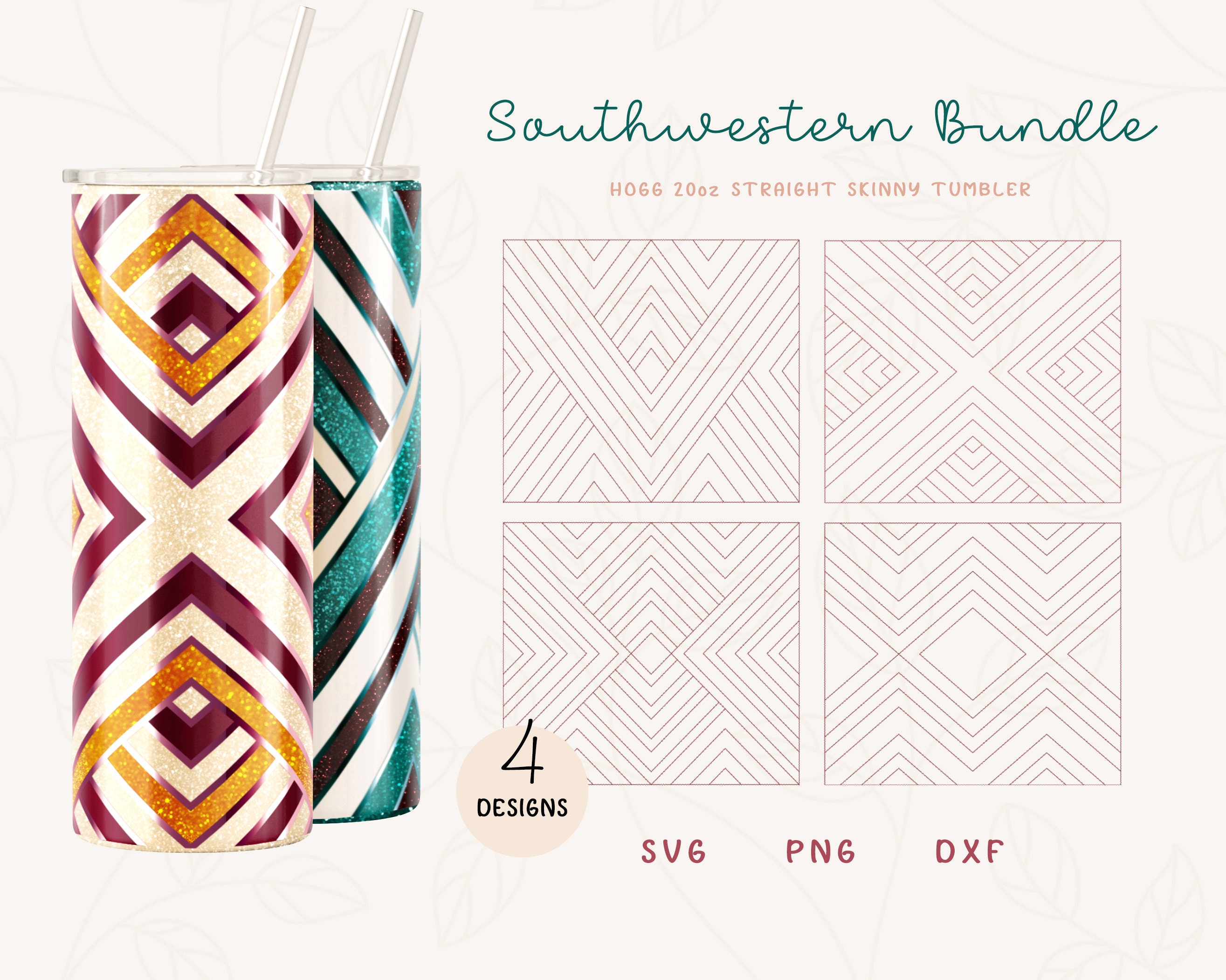 Southwestern Burst Templates BUNDLE SVG for Skinny Straight - Etsy Canada