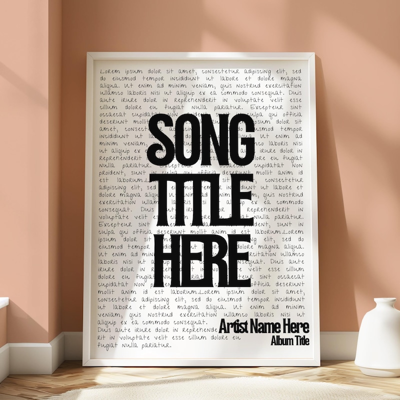 Custom Song Lyrics - Etsy