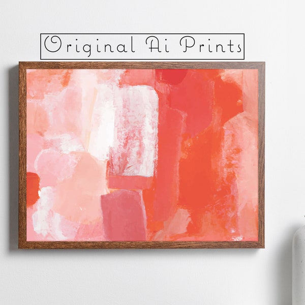 Red Abstract Art - Etsy