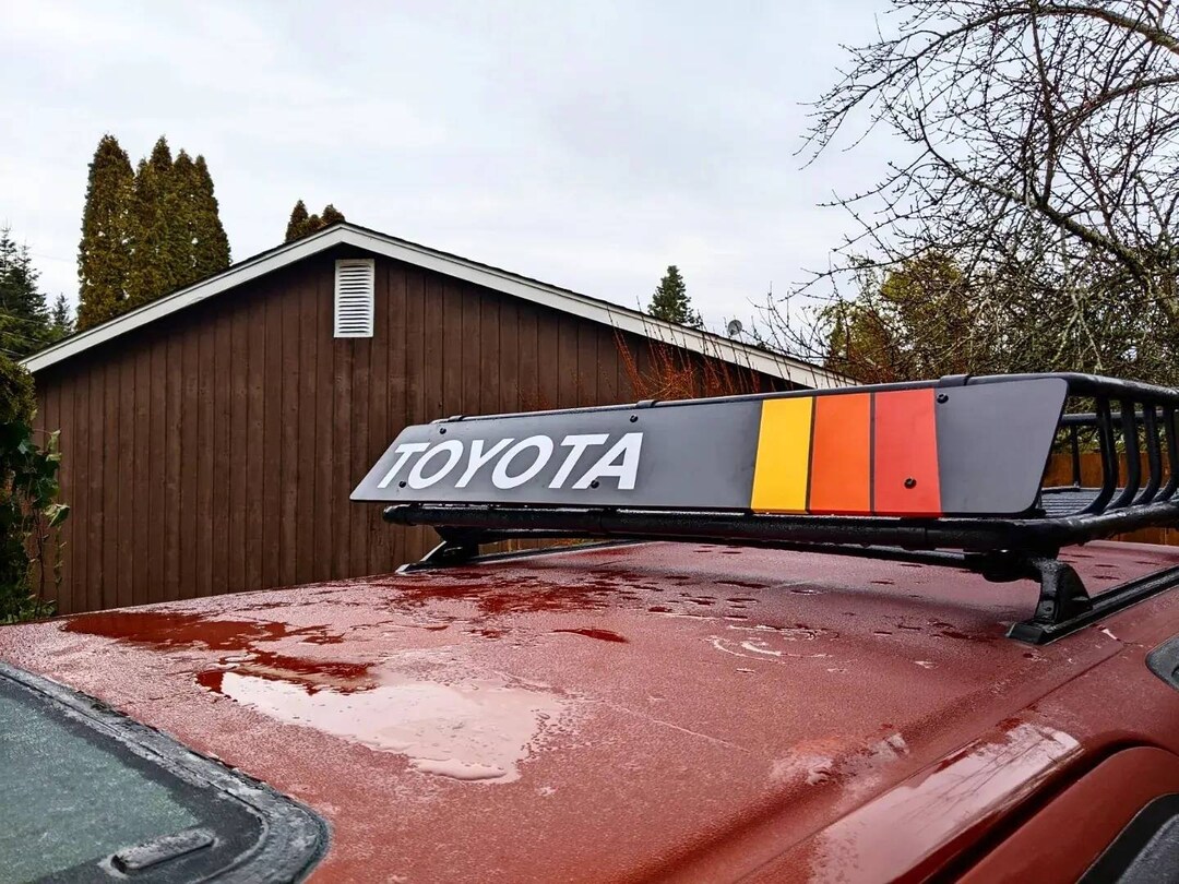 Retro Toyota Roof Rack/cage Decal DECAL ONLY CUSTOM Sizing and Colours ...