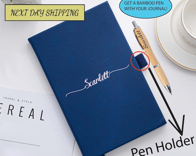 Personalized Leather Journal, Personalized Notebook, Leatherette ...