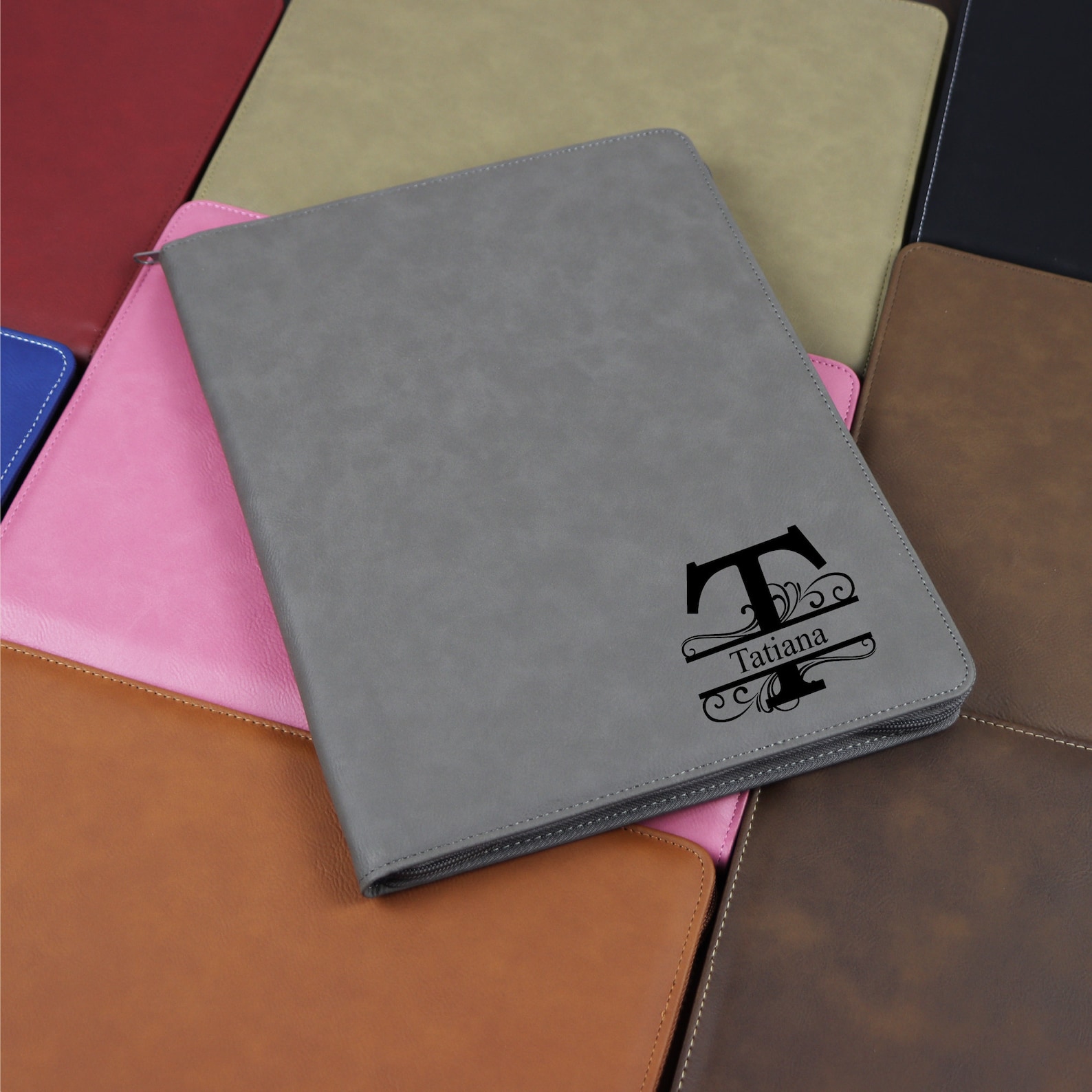 Business Logo Portfolio, Personalized Leather Business Padfolio, Small ...