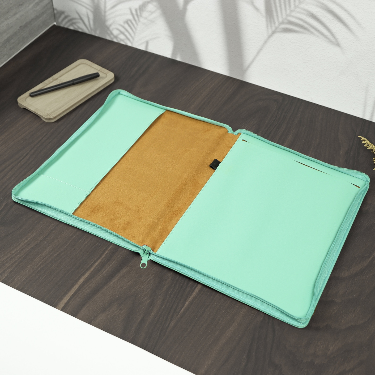 Business Logo Portfolio, Personalized Leather Business Padfolio, Small ...