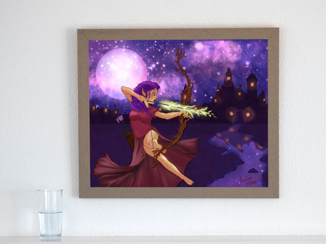 Kaliah Elven Magus - Fantasy - Digital Art - Digital Art Print ...