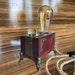 Vintage Lamp Angels EDISON Table Lamp / Oak Solid Wood / Industrial ...