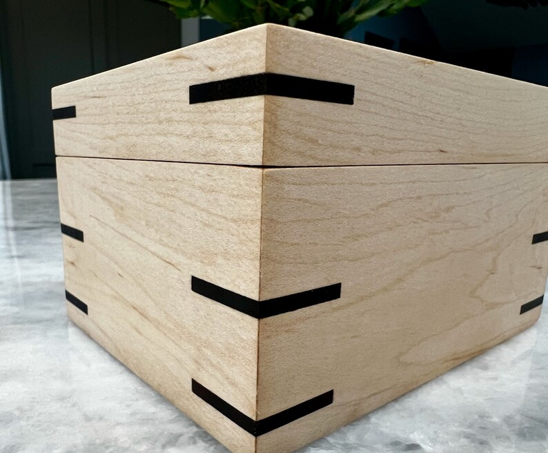 Beautiful Handmade Keepsake Box. Solid Maple With Rosewood Highlights ...