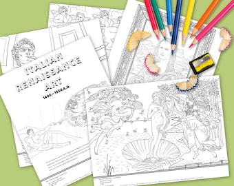 Art History COLORING BOOK - Etsy