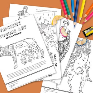 Ancient Roman Art History Coloring Book - Etsy