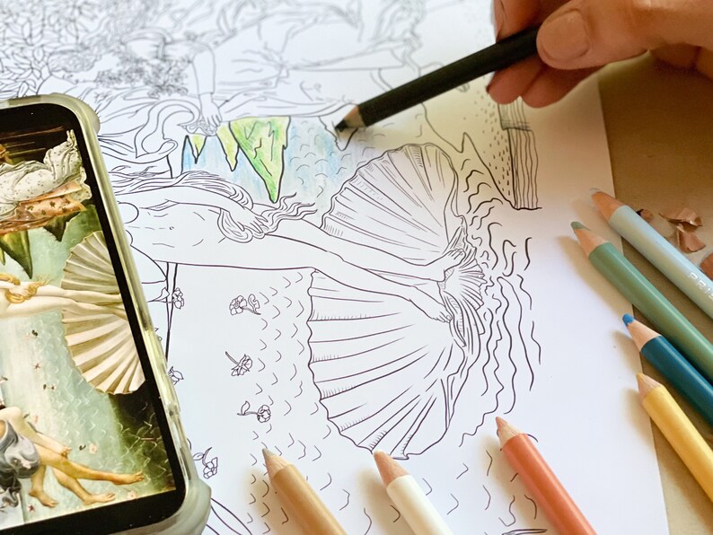 Italian Renaissance Art History Coloring Book - Etsy