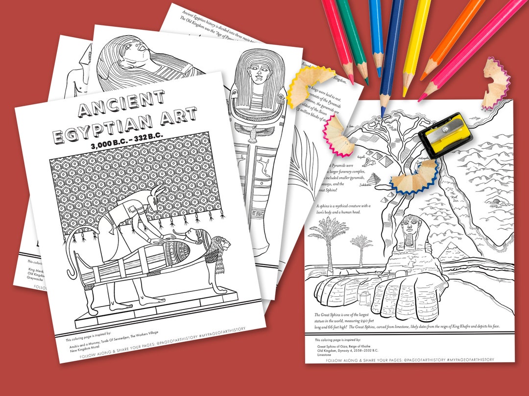 Ancient Egypt Art History Coloring Book - Etsy