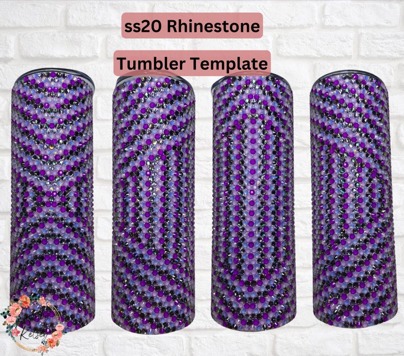 Rhinestone Tumbler Template, Ss20 Rhinestone Template, 20oz Skinny HOGG ...
