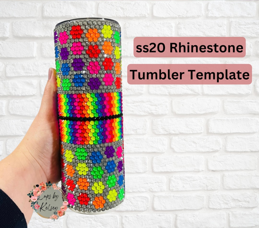 Rhinestone Tumbler Template, Ss20 Rhinestone Template, 20oz Skinny HOGG ...