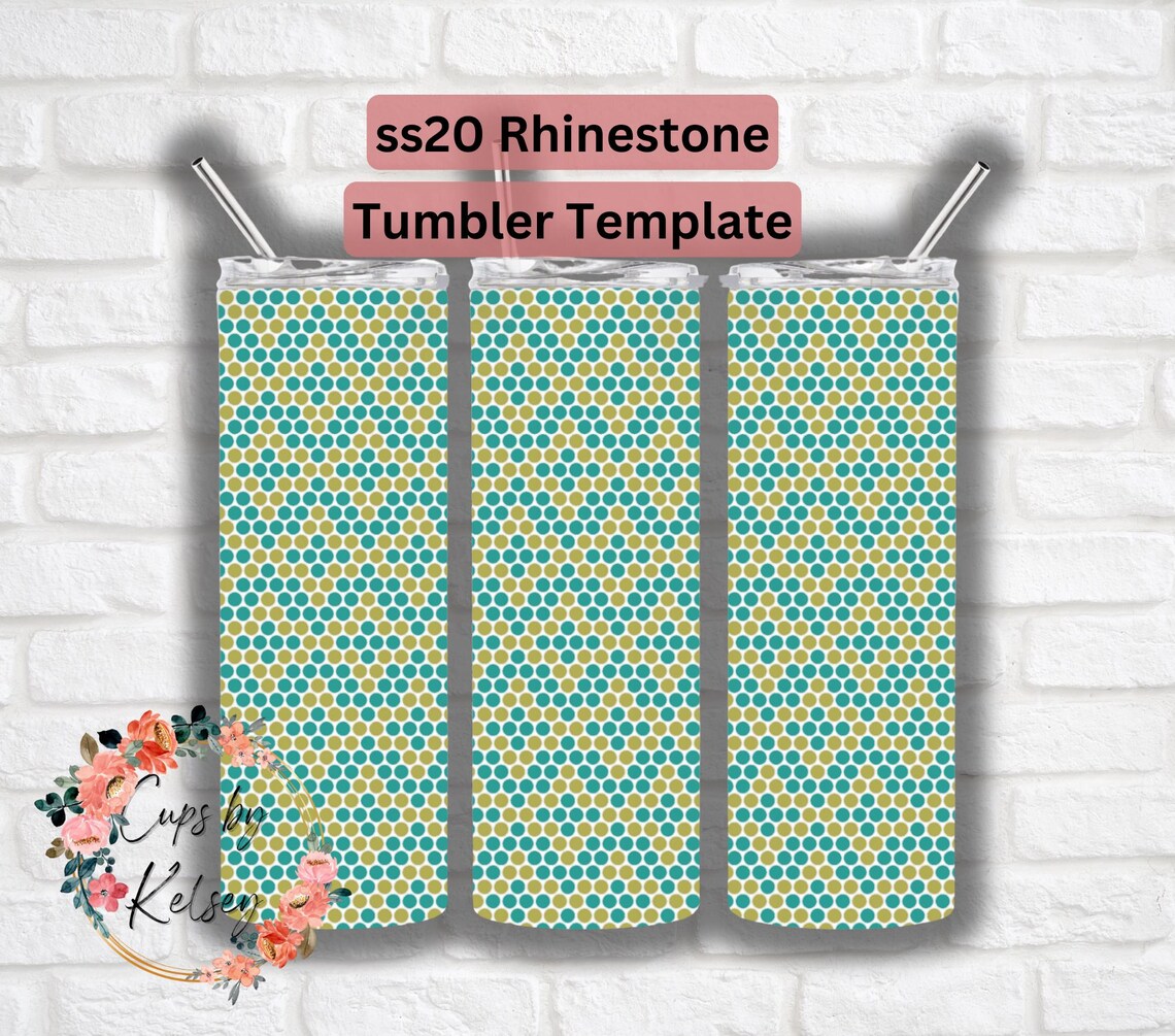 Rhinestone Tumbler Template, Ss20 Rhinestone Template, 20oz Skinny HOGG ...