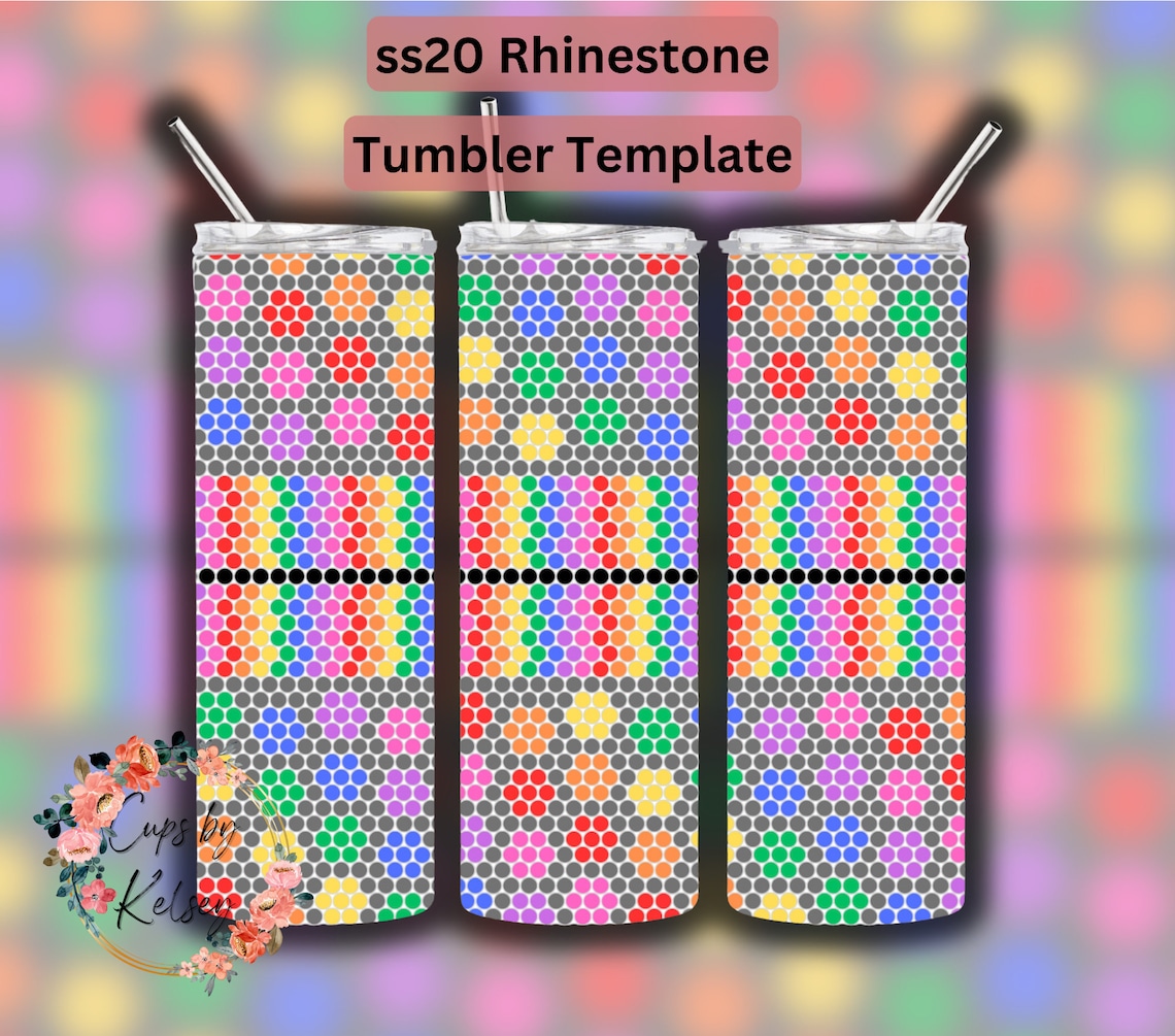 Rhinestone Tumbler Template, Ss20 Rhinestone Template, 20oz Skinny HOGG ...