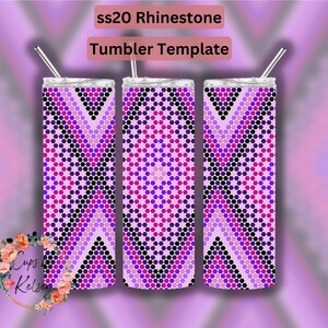 Rhinestone Tumbler Template, Ss20 Rhinestone Template, 20oz Skinny HOGG ...
