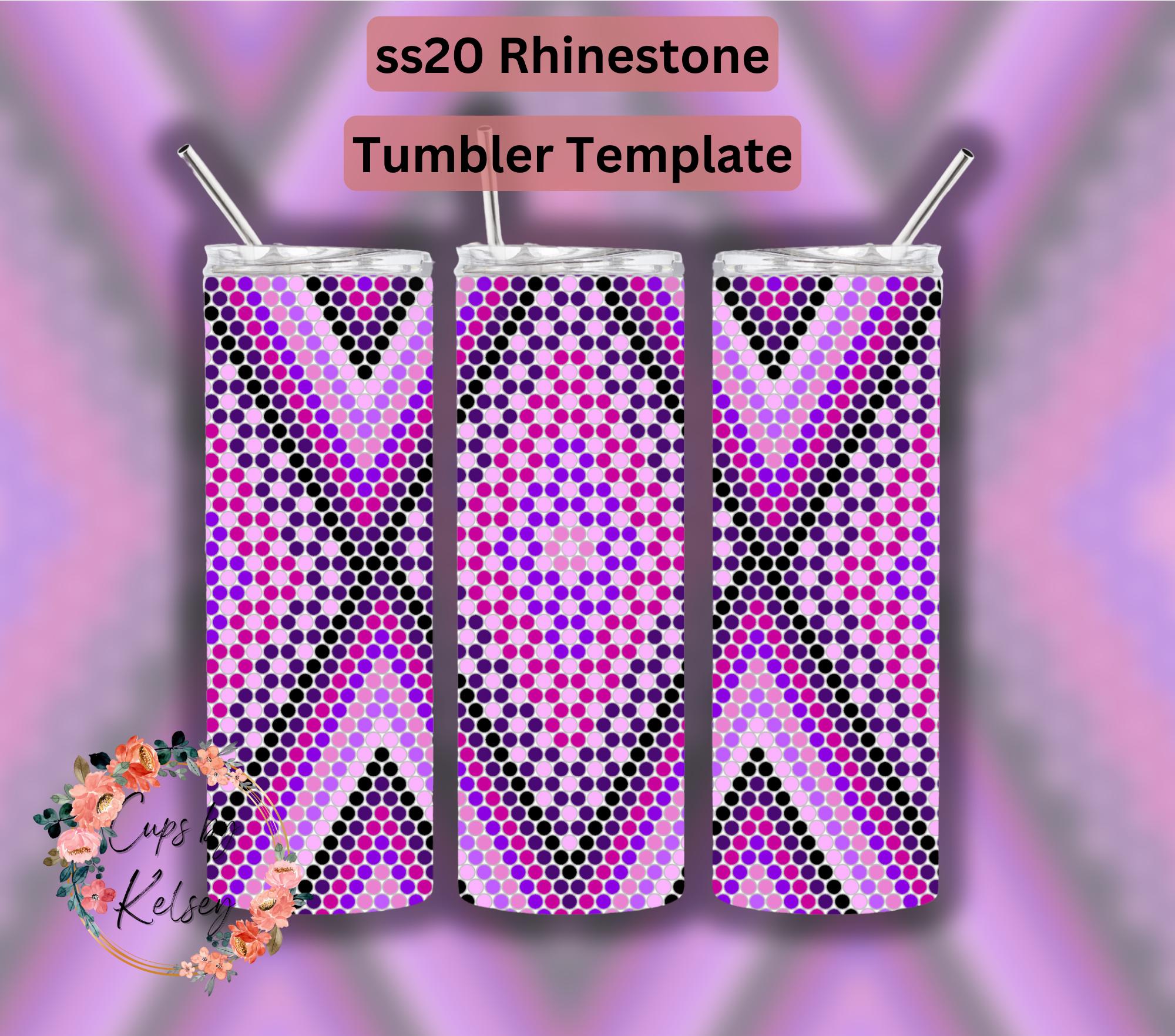 Rhinestone Tumbler Template, Ss20 Rhinestone Template, 20oz Skinny HOGG ...