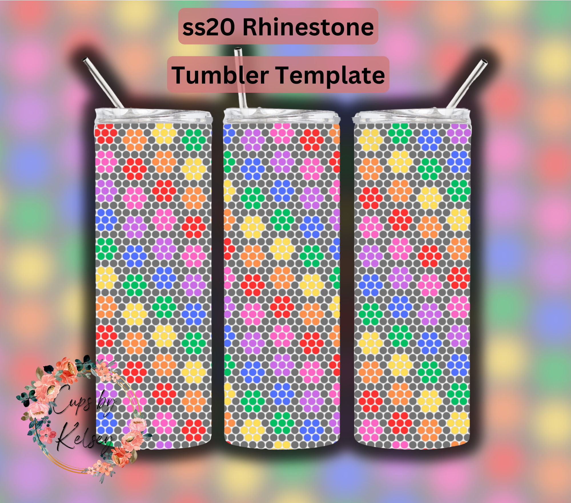Rhinestone Tumbler Template, Ss20 Rhinestone Template, 20oz Skinny HOGG ...