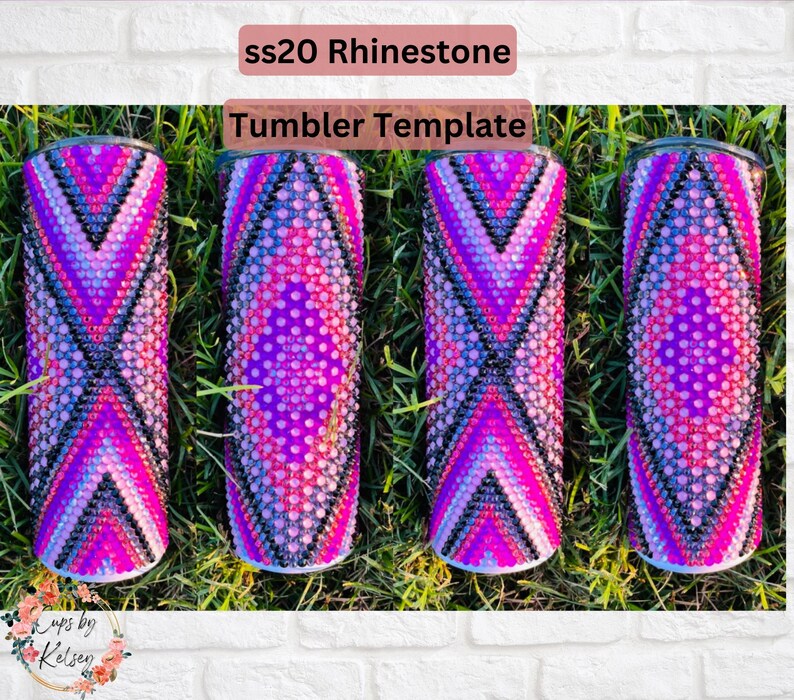 Rhinestone Tumbler Template, Ss20 Rhinestone Template, 20oz Skinny HOGG ...
