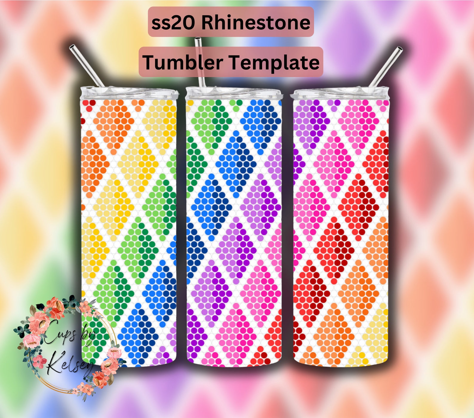 Rhinestone Tumbler Template, Ss20 Rhinestone Template, 20oz Skinny HOGG ...