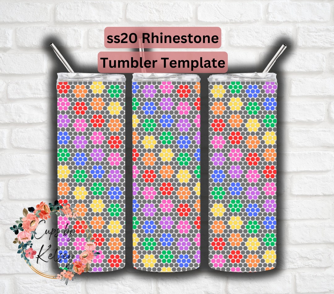 Rhinestone Tumbler Template, Ss20 Rhinestone Template, 20oz Skinny HOGG ...