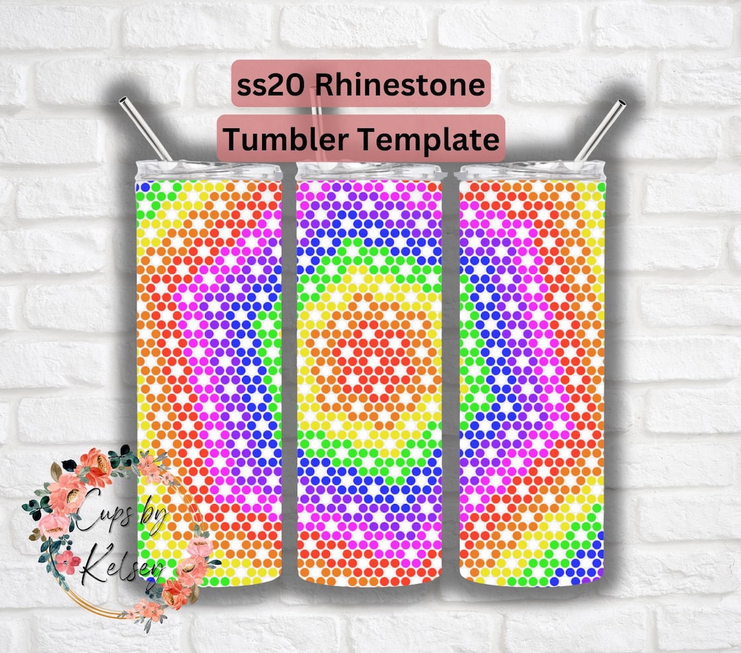 Rhinestone Tumbler Template, Ss20 Rhinestone Template, 20oz Skinny HOGG ...