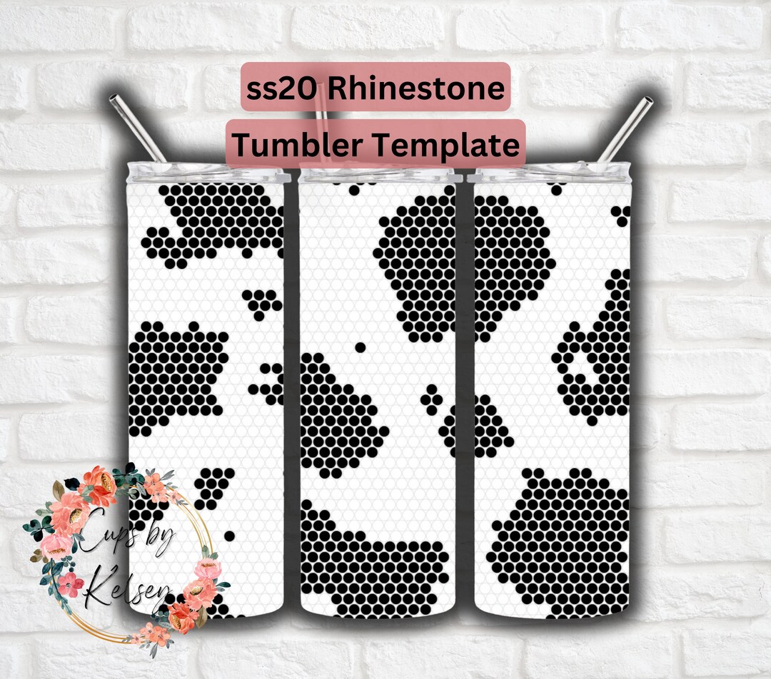 Rhinestone Tumbler Template, Ss20 Rhinestone Template, 20oz Skinny HOGG ...